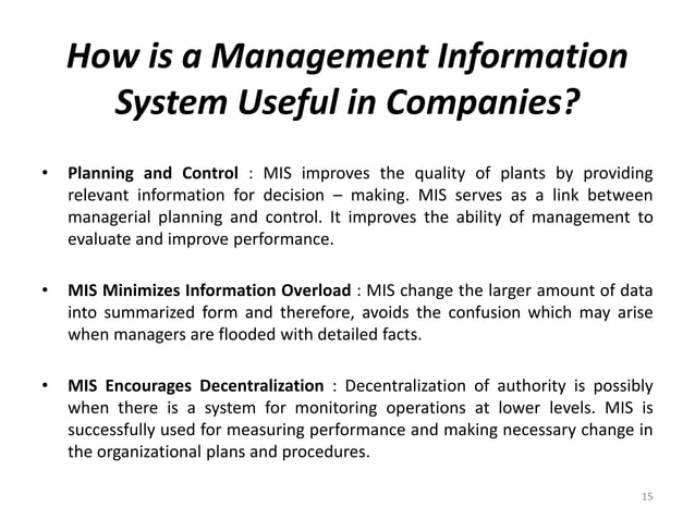 Management Information System PPT | PPTX | Operating Systems | Computer ...