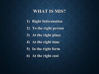 Mis ppt | PPT