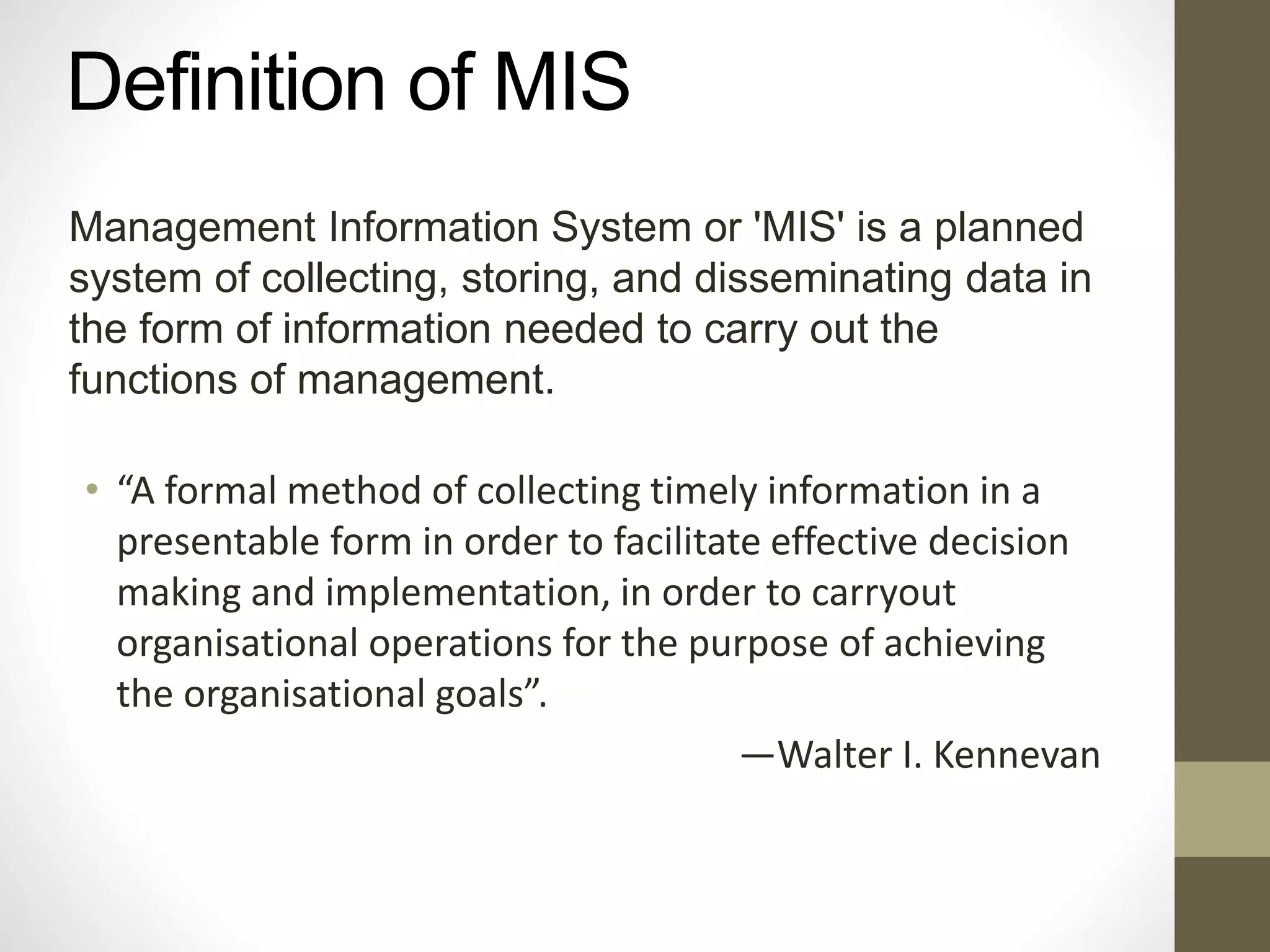 basic concept ,Introduction,Objective and Role of Mis | PPTX