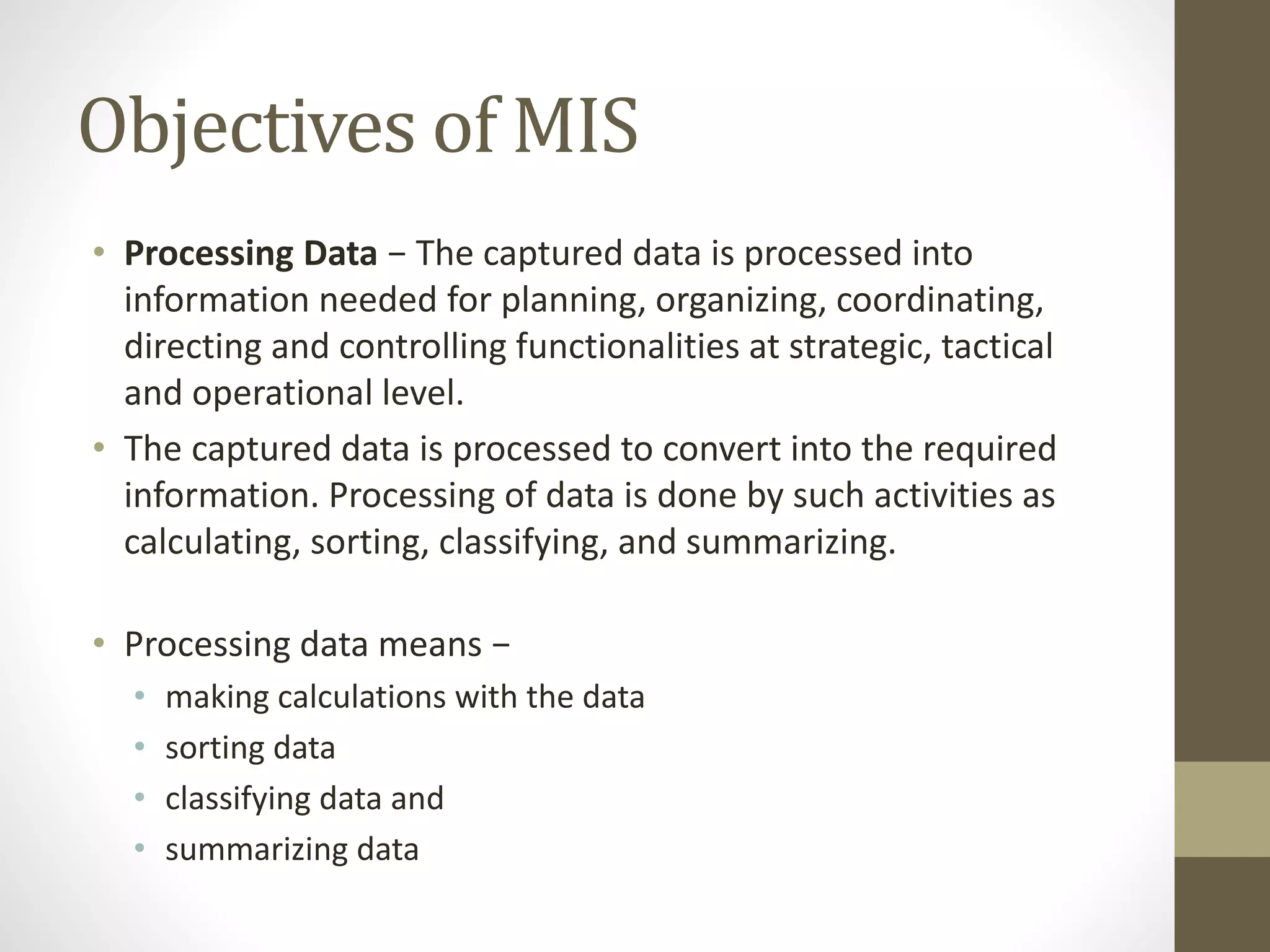 basic concept ,Introduction,Objective and Role of Mis | PPTX