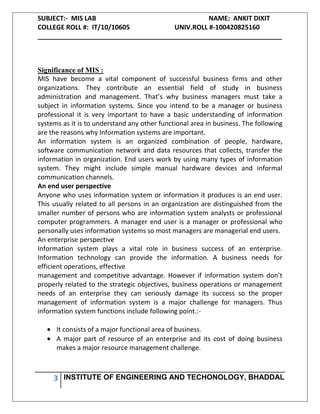 MIS practical file | DOCX