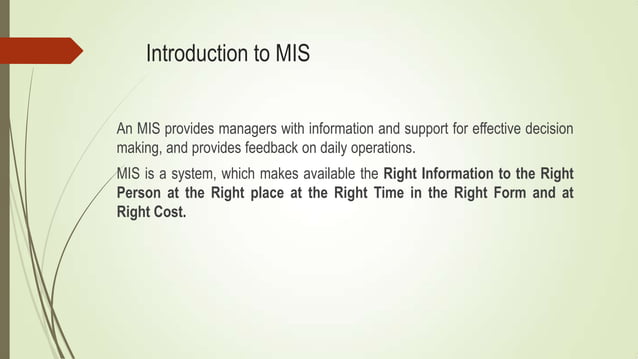 Management Information System Presentation | PPT