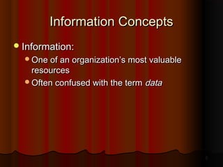 Types & Fundamentals of Information System | PPT