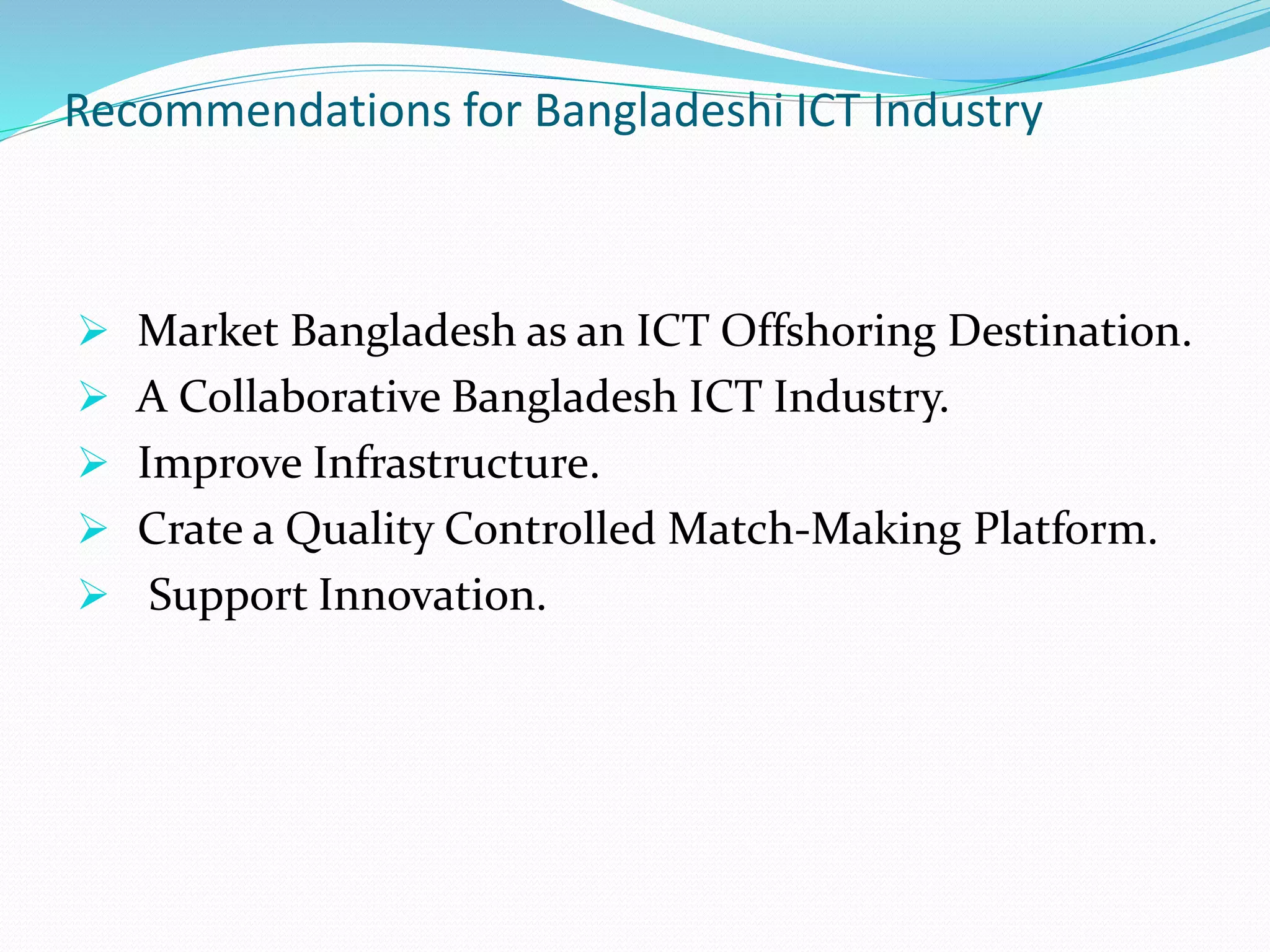 Survey and analysis on ICT industry in bangladesh | PPTX