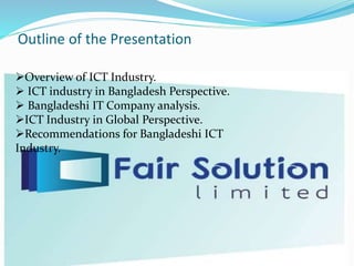 Survey and analysis on ICT industry in bangladesh | PPTX