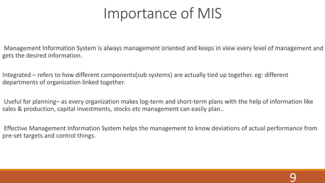 Mis presentation | PPT