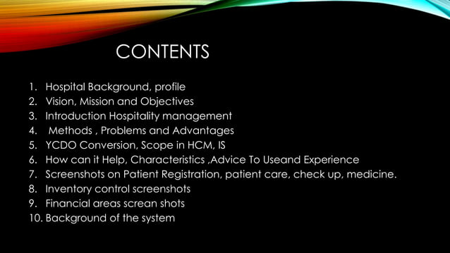 Hospitality management system | PPT