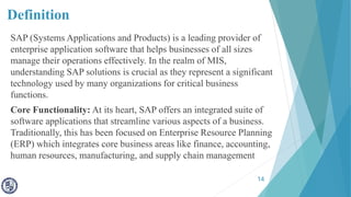1. Supply Chain Management System 2. SAP solution 3. Value Chain for ...