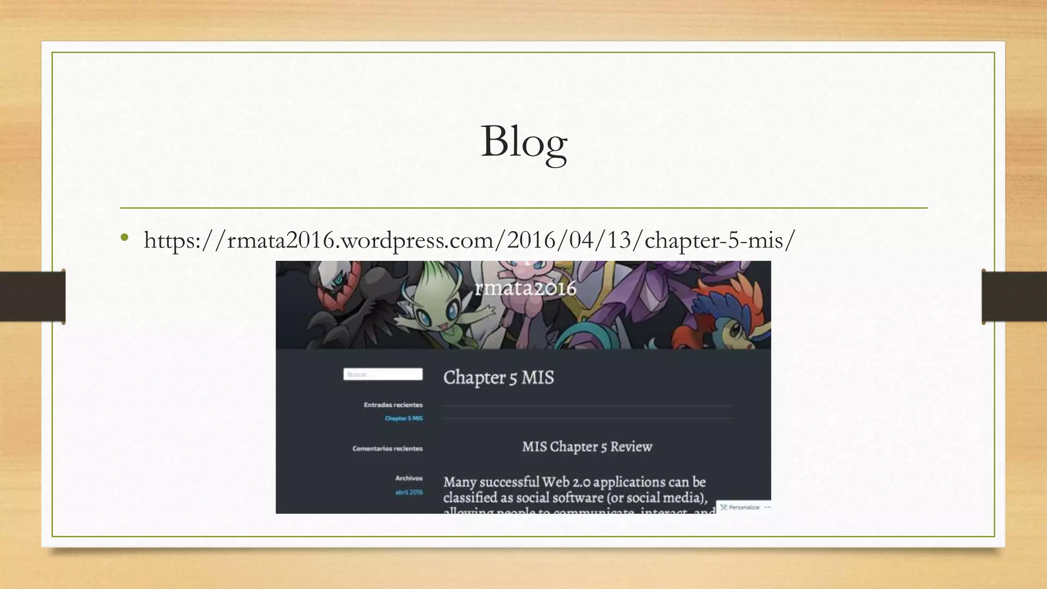 MIS final project PP Chapter 5 | PPT