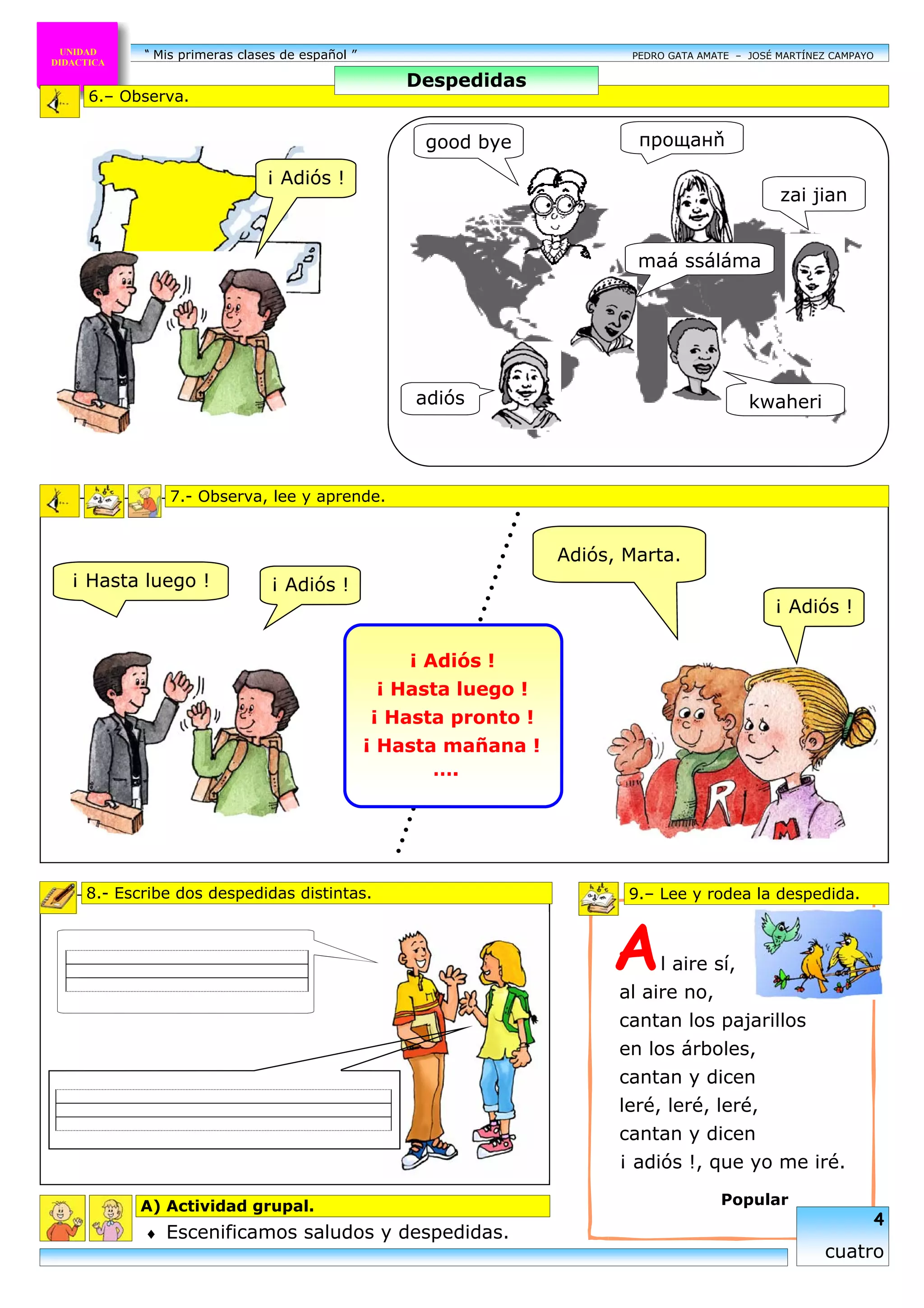 Mis primeras clases de español | PDF