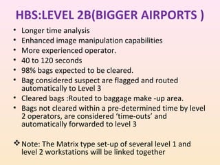 Hold baggage Screening : MIS | PPT