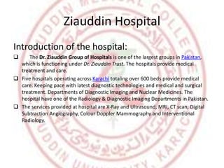 MIS project On Ziauddin Hospital | PPT