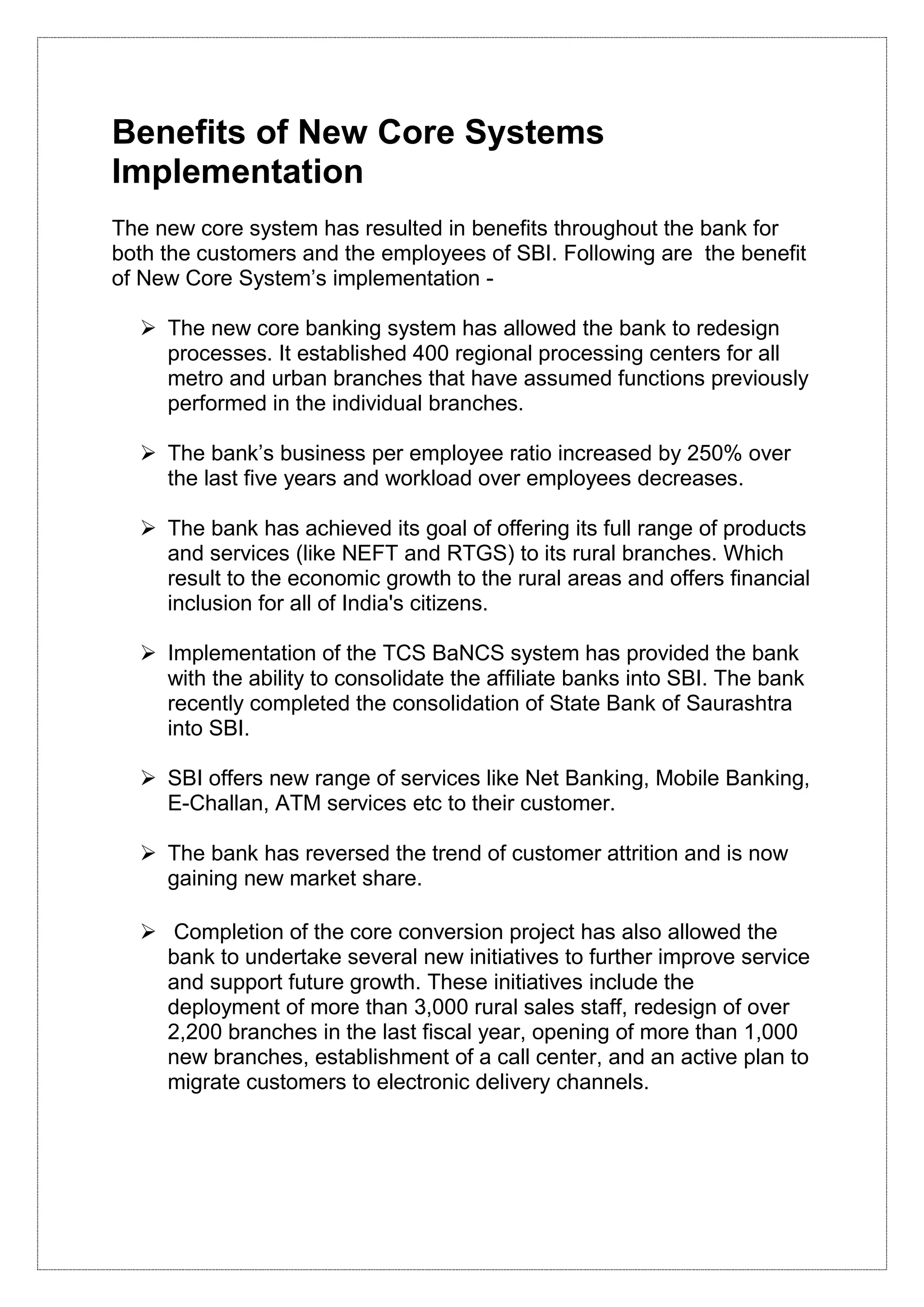 Management Information System of SBI | PDF