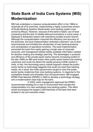 Management Information System of SBI | PDF