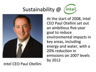 Developing an Sustainable IT Capability: Lessons From Intel's Journey | PDF