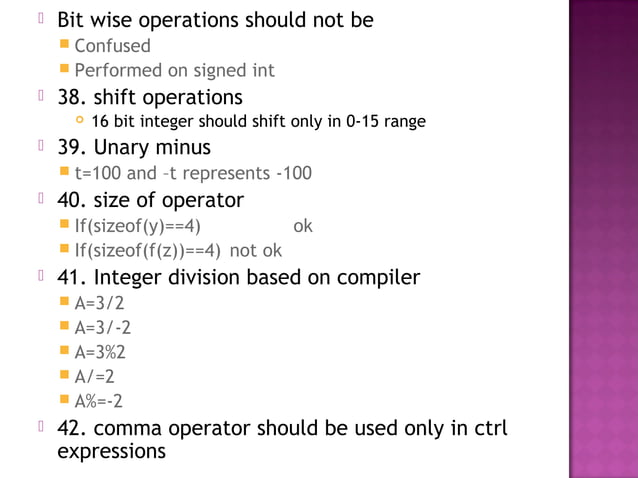 Misra c rules | PPT | Free Download