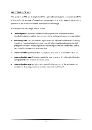 Managment Information System | DOCX | Business | Business and Finance