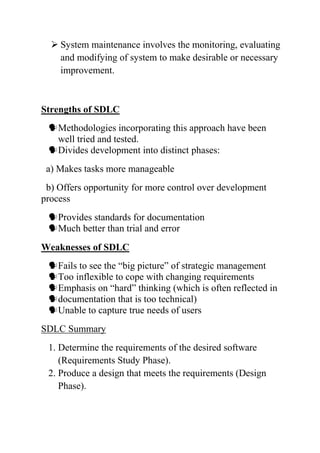 Report on SOFTWARE DEVELOPMENT LIFE CYCLE SDLC | DOCX