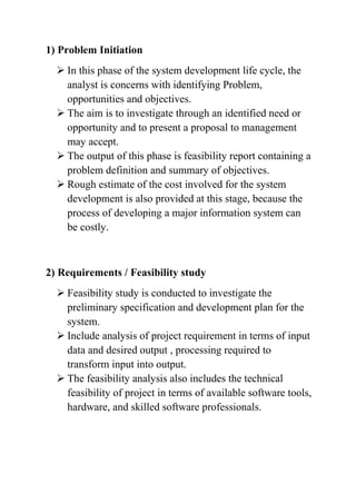 Report on SOFTWARE DEVELOPMENT LIFE CYCLE SDLC | DOCX