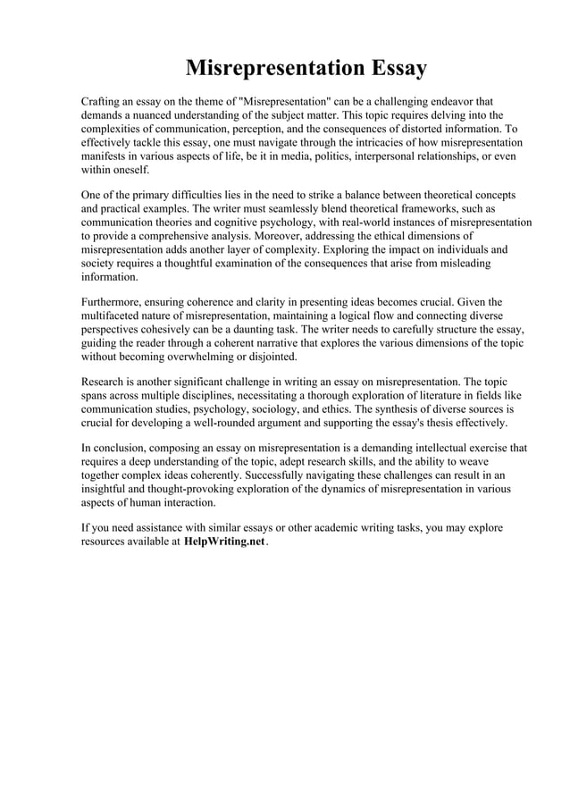 Misrepresentation Essay | PDF