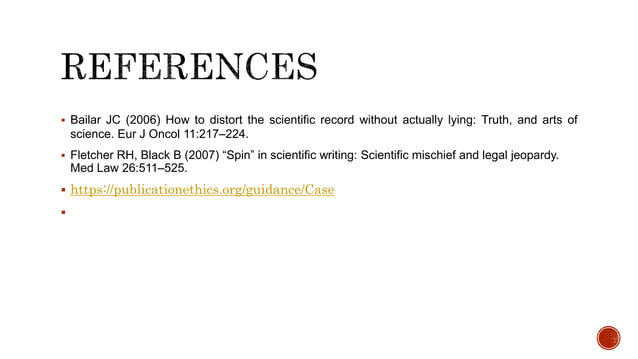 Selective Reporting and Misrepresentation of Data | PPTX