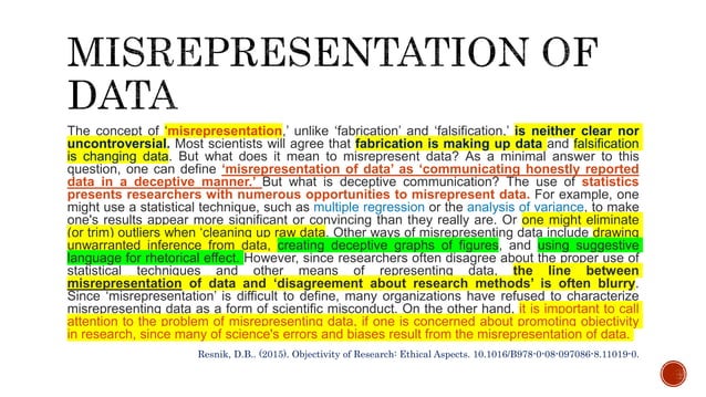 Selective Reporting and Misrepresentation of Data | PPTX