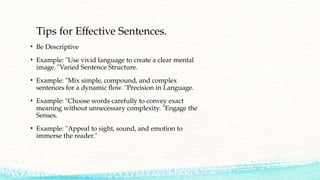 Creation of effective sentence in English writing skills | PPT