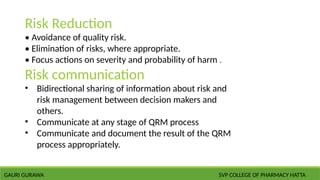 QUALITY RISK MANAGEMENT QRM.BY MISS GAURI GURAWA pptx | PPTX
