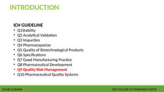 QUALITY RISK MANAGEMENT QRM.BY MISS GAURI GURAWA pptx | PPTX