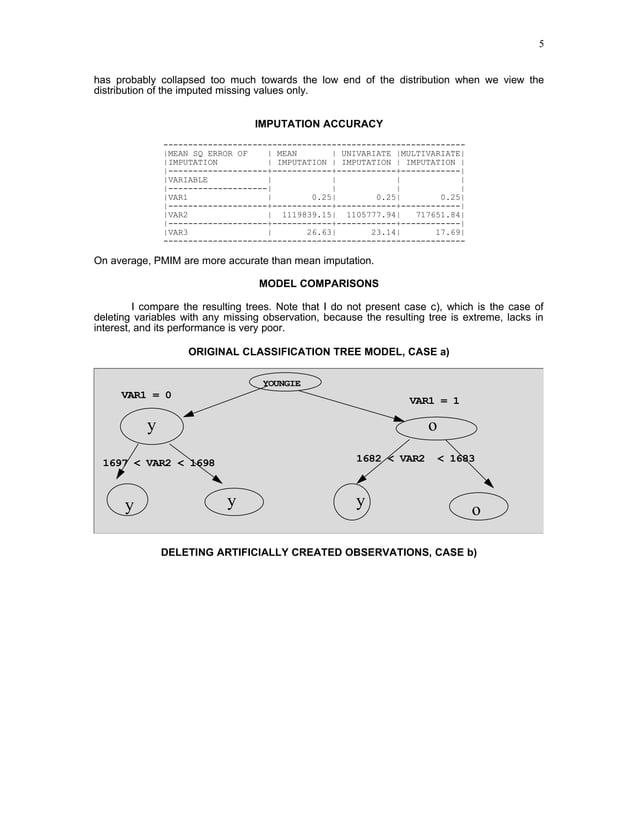 Missing Value imputation, Poor man's | PDF Missing Value imputation, Poor man's | PDF