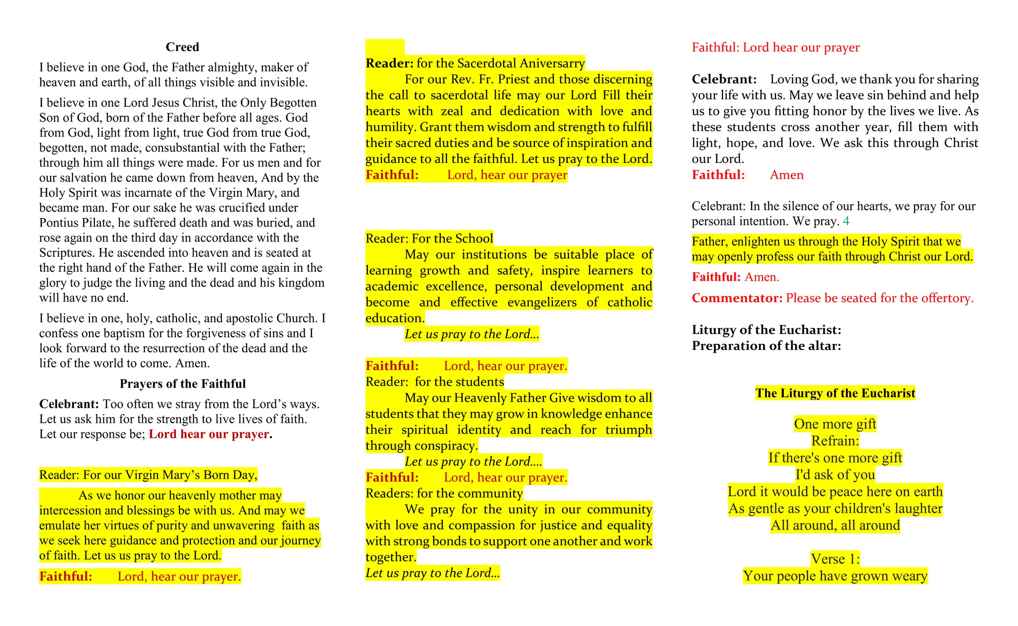 MISSALETTE HOLY SPIRIT MASS for the Month of September.docx