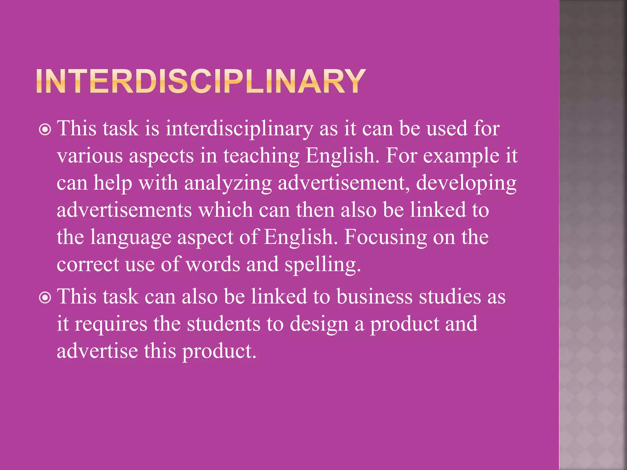 An Authentic learning task | PPT