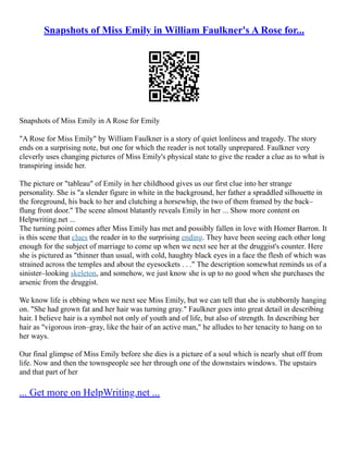 Miss Emily Use Of Fear | PDF
