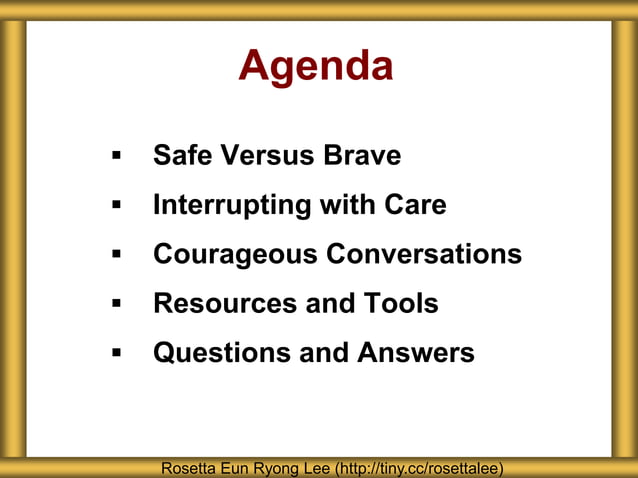 Miss Hall's School Safe to Brave Courageous Conversations | PPT