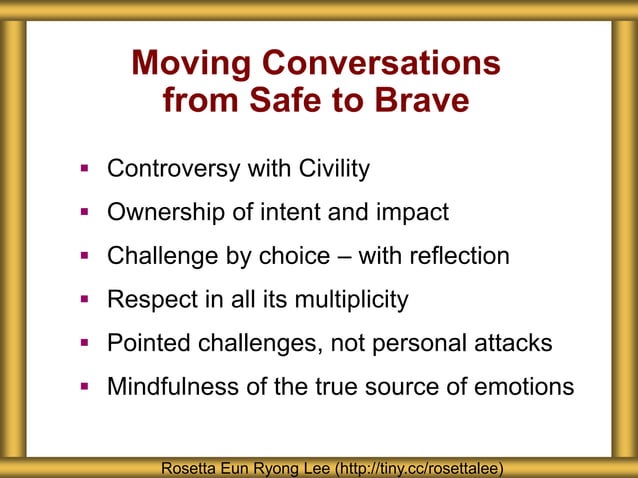 Miss Hall's School Safe to Brave Courageous Conversations | PPT
