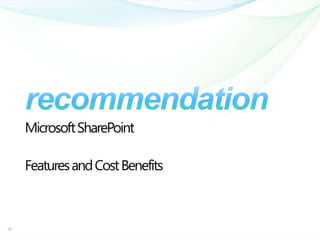 Sharepoint proposal as Collaborative system | PPTX