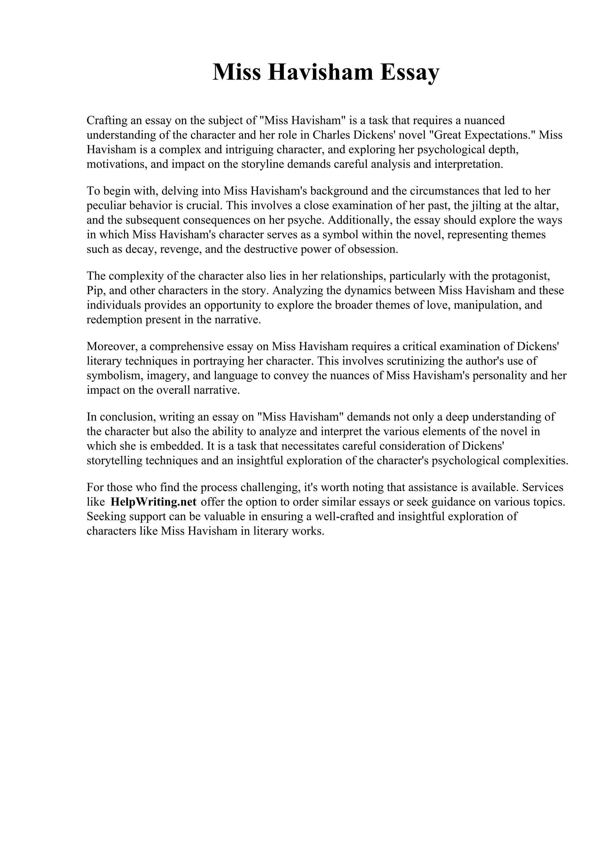 Miss Havisham Essay.pdf