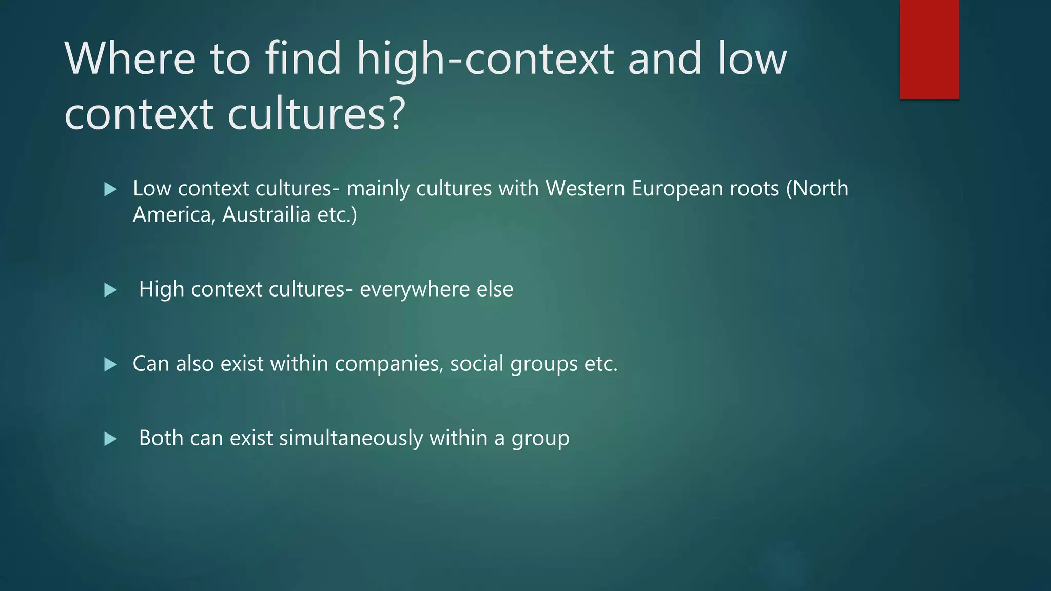 high and low context culture | PPTX