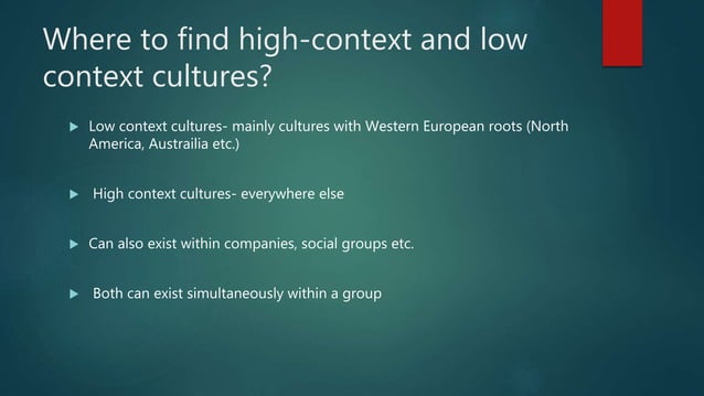 high and low context culture | PPTX