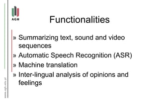 Definition of Requirements for Accessing Multilingual Information and Opinions | PPTX ...
