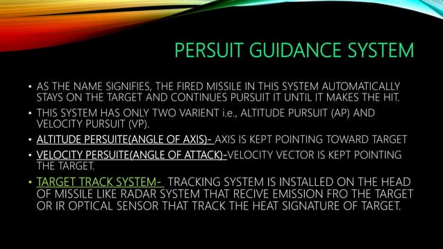 Missile and guidance system | PPTX | Arms & Ammunition | Sensitive Topics