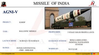 Missile technology in india | PDF