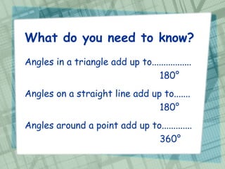 Missing angles | PPT