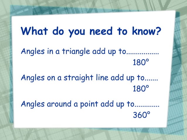 Missing angles | PPT