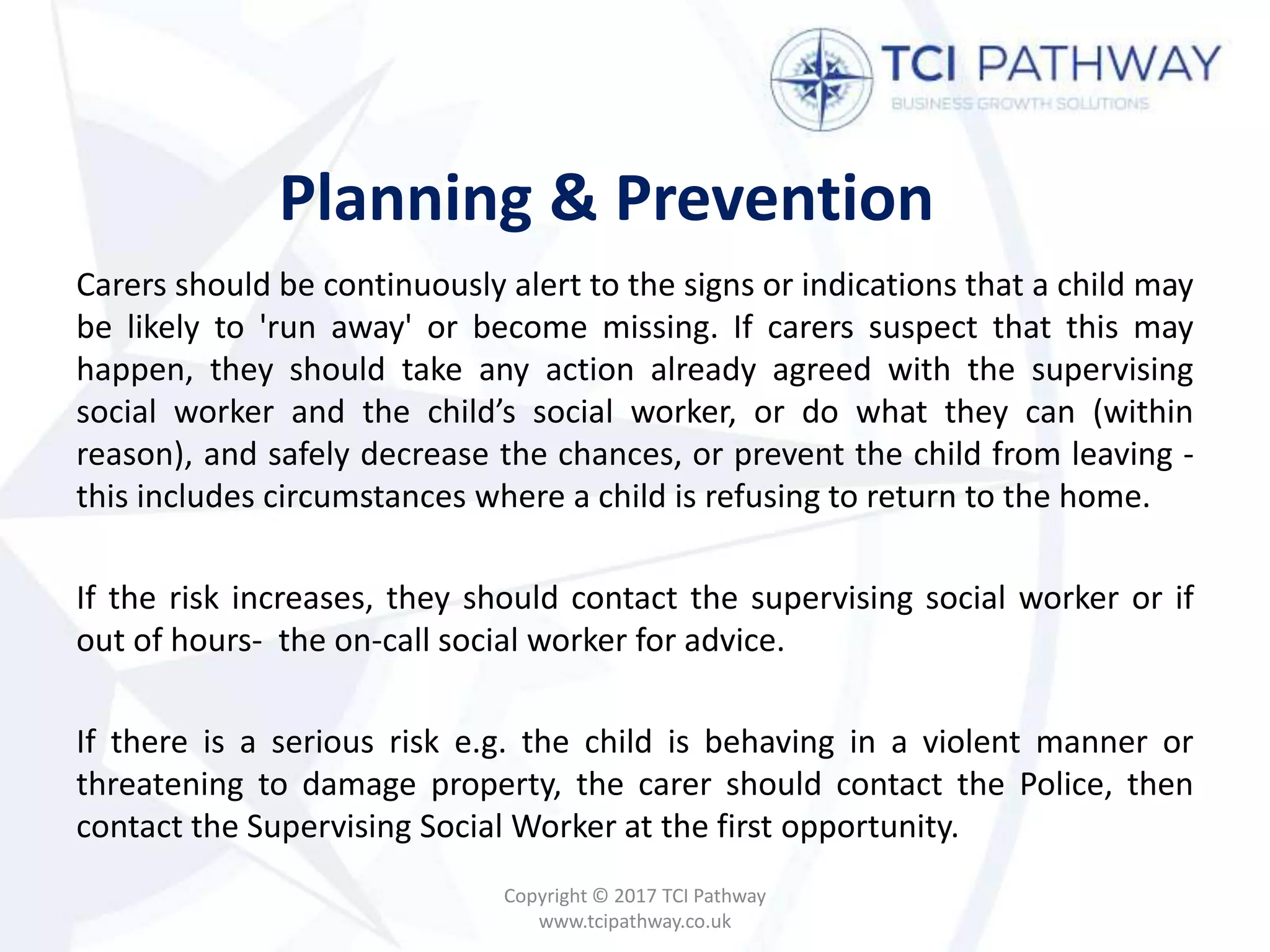 MISSING CHILD POLICIES & PROCEDURES: A Guide for Foster Carers | PPTX