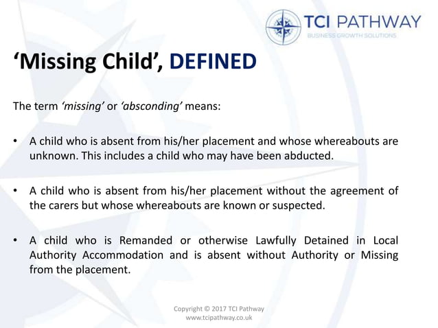 MISSING CHILD POLICIES & PROCEDURES: A Guide for Foster Carers | PPT