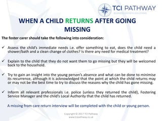 MISSING CHILD POLICIES & PROCEDURES: A Guide for Foster Carers | PPT