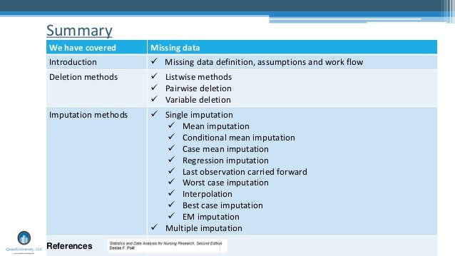 Missing data handling