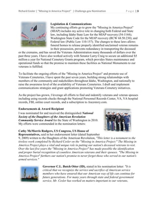 Richard Cesler - "Missing in America Project" | PDF