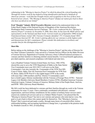 Richard Cesler - "Missing in America Project" | PDF